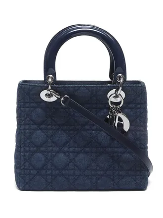 Dior sac à main Lady Dior pre-owned (années 2000) - Bleu