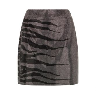 Roberto Cavalli White Tigress Pailletten-Minirock - - Skirts - Damen - Grau - M