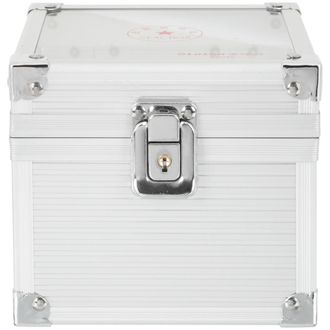 Cabilock Abschlie&szlig;Bare Box Siegelbox Box Stempelbox Mit Schloss and Decke Tragbare Aufbewahrungsbox Metall-Aufbewahrungsbeh&auml;Lter Stempel-Aufbewahrungshalter Wa