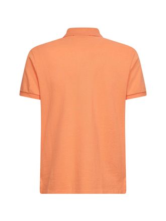 Polo Ralph Lauren Mens Iconic Mesh Polo Shirt Orange Cotton T-shirts And Polos