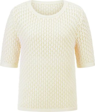 Peter Hahn Rundhals-Pullover 1/2-Arm Peter Hahn weiss