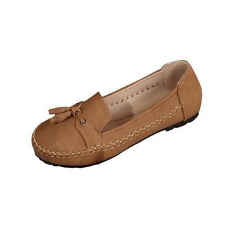 Generic Mocassins plats d&eacute;contract&eacute;s &agrave; enfiler pour femme, couleur unie, confortables, &eacute;l&eacute;gants, l&eacute;gers, respirants, classiques, chaussures de travail, bureau