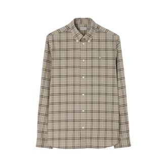 Burberry Robert Karierter Baumwollhemd - - Shirts - Herren - Beige - L