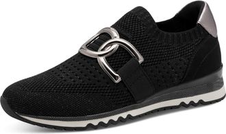 Marco Tozzi Marco Tozzi Damen Sneaker weiches Feel Me Wechselfu&szlig;bett weiches Innenfutter Modern, schwarz (Black Comb), 36 EU