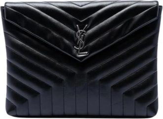 Saint Laurent Pre-owned LouLou Clutch - Femme - Pre-owned - Noir - Taille: ONE Size
