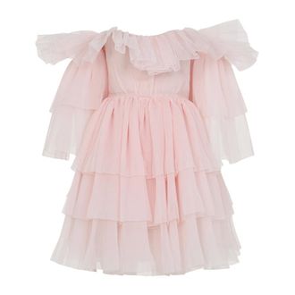 Giambattista Valli Femme, Robes, Rose, Taille: 36 FR Mini-robe en soie &agrave; volants