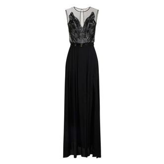 Elisabetta Franchi Femme, Robes, Noir, Taille: 38 FR Red Carpet Robe en tulle et georgette