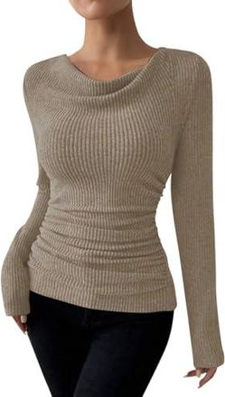 Generic sous Pull Femme Haut Thermique Femme sous Pull Thermique Femme Doux Glamour Top R&eacute;versible Col Montant en Velours Ultra Chaud Double Usage Hiver