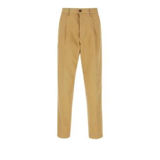 Dsquared2 One Pleat Cotton Pant - - Trousers - Herren - Beige - 3XL