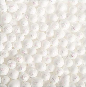 Com-Four Décoration de Noël - Belle Neige Artificielle pour Noël - Boule de Neige comme décoration pour la Table, la Porte et la fenêtre (Blanc - Moyen)