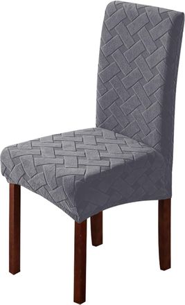 Generic Schicker Jacquard Stuhlhussen Set F&uuml;r 2,4,6,8 St&uuml;hle - Stretch Bez&uuml;ge Mit Hoher R&uuml;ckenlehne, Waschbar & Universell - Perfekt F&uuml;r Esszimmer, K&uuml;che, Hoc