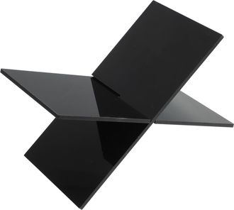 Aboofan Bücherständer Aus Acryl Und Eisen Multifunktional Stabil Offener Magazinhalter Für Schreibtisch Buchhalter rutschfest