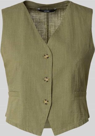 Vero Moda Regular Fit Leinenweste aus Baumwoll-Leinen-Mix Modell CAIA