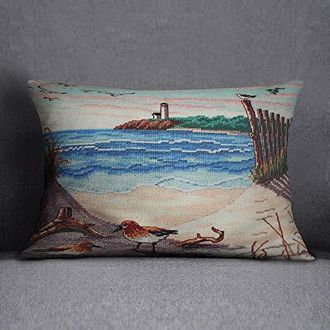 Le jardin du Lin Kissenhüllen, Cotton, Mehrfarbig, 45x45