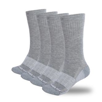 Copper Fit Unisex-Erwachsene Crew Sportsocken, 2 St&uuml;ck Socken, Grau, X-Large (2er Pack)