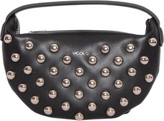 Vicolo Femme, Sacs, Noir, Taille: ONE Size Croissant Studs Bag