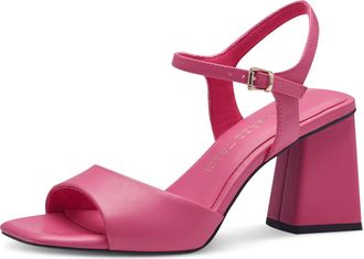 Marco Tozzi Damen Sandalen mit Absatz Elegant Vegan, Rosa (Hot Pink), 40 EU