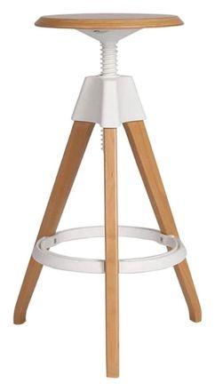 Generic Barhocker mit Kiefernholzplatte, h&ouml;henverstellbarer Drehhocker, Massivholz-Hebestuhl