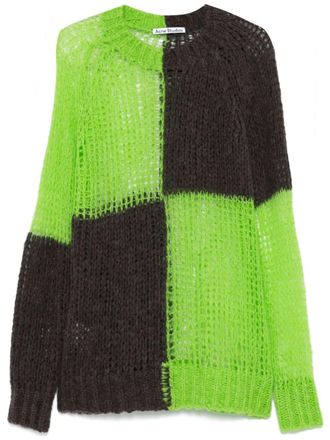Acne Studios pull &agrave; carreaux - Vert