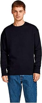 Jack & Jones Pull à Manches Longues col Rond de Base pour Homme sans Capuche - Pull Chaud JJESTAR, Couleurs:Noir, Taille Chandail:L