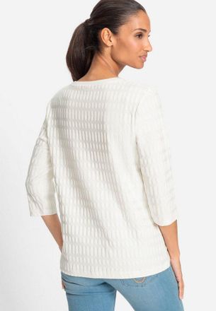 Olsen 3/4-Arm-Shirt aus Jacquard-Strick