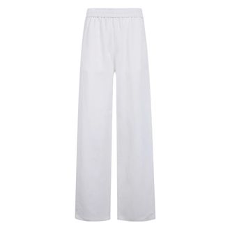 Ami Femme, Pantalons, Blanc, Taille: 38 FR Pantalon &agrave; Taille &Eacute;lastiqu&eacute;e