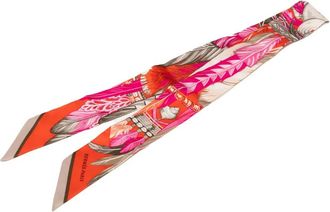 Hermès foulard La Danse Pacifique Twilly en soie (2010-2025) - Rouge