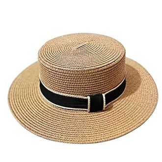 Generic Chapeau plat pour femme - Chapeau d&eacute;contract&eacute; - Chapeau pare-soleil pour femme - Chapeau de soleil dext&eacute;rieur - Chapeau &agrave; large bord pour homme, kaki,