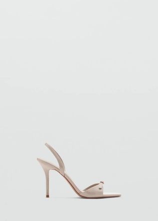 Mango Sandales talon &agrave; brides boucle nude - Femme - 35 - MANGO