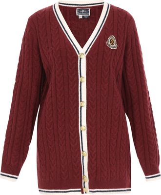 Dreimaster Dreimaster Strickjacke Frauen weinrot marineblau cremewei&szlig;