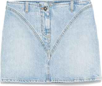 John Richmond minijupe à plaque logo - Bleu