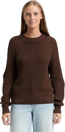 Tom Tailor Denim TOM TAILOR Denim 1043309 Pull-Over, 38824-soft Chocolate Brown, L Femme