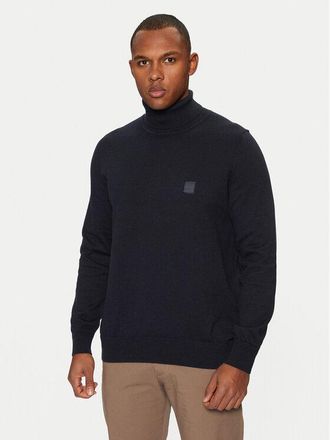HUGO BOSS Rollkragenpullover Akiro S 50527573 Dunkelblau Regular Fit