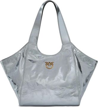 Pinko Pinko, Femme, Sacs, Gris, Taille: ONE Size Tote Mini Bag