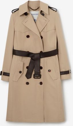 Burberry Trench long Foxfield en soie et coton, Size: 14