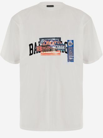 Balenciaga Mens Cotton T-Shirt White T-Shirts And Polos