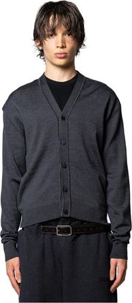 Jacquemus Homme, Pulls, Gris, Taille: S Le Cardigan Brod&eacute;