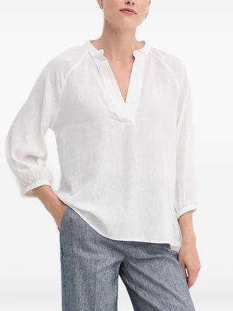 GANT Bluse mit V-Ausschnitt - Weiß