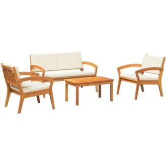 vidaXL Ensemble bistrot 4 pcs Marron 75 x 45 x 38cm Vidaxl