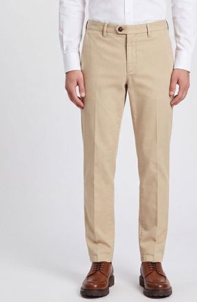 Canali Slim-Fit Chino-Hose aus Gabardine mit dezentralem Verschluss