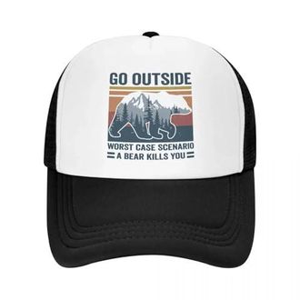 Generic Casquette personnalis&eacute;e &laquo; Sortez sc&eacute;nario Catastrophe : Un Ours Vous Tue &raquo; de Camionneur Adulte Ajustable Baseball Unisexe Papa Cadeaux pour Les Amate
