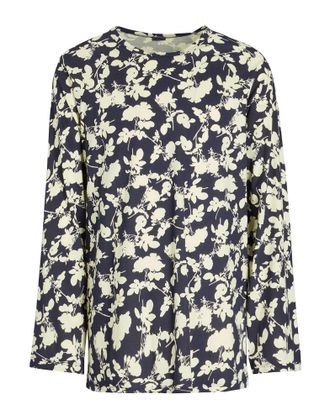 8 by YOOX PRINTED COTTON LONG SLEEVES TEE