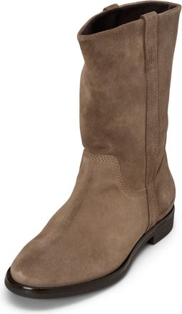 Marc O'Polo Stiefelette MARC OPOLO aus weichem Veloursleder, Damen, Gr. 36, faded braun, Obermaterial: 100% Leder, unifarben, Schuhe Stiefelette, Topseller