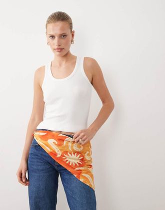 Never Fully Dressed Cairo - &Eacute;charpe &agrave; fleurs - Orange