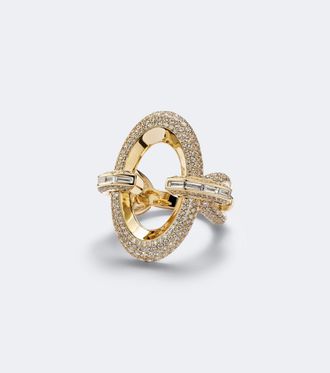 Messika Ring Groove aus 18kt Gelbgold mit Diamanten