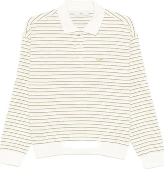 Dunst Femme, Tops, Beige, Taille: 38 FR Polo &agrave; Manches Longues Ray&eacute;