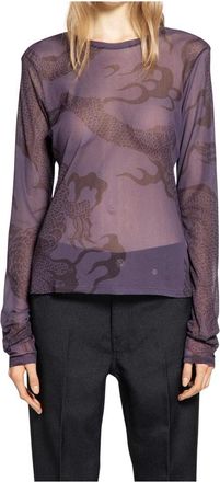 Our Legacy Femme, Tops, Violet, Taille: 36 FR Super Slim Longsleeve