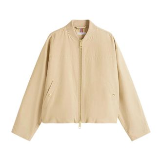 Tommy Hilfiger Cotton Nylon Reg Bom Jacket - - Jackets - Damen - Beige - L