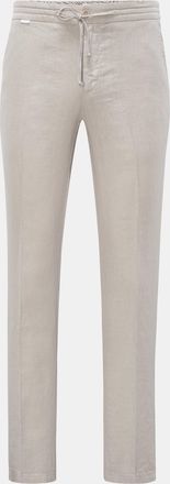 04651/ Herren - Leinen-Joggpants Linen Pants beige