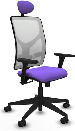 Piqueras y Crespo Rollstuhl f&uuml;r den Schreibtisch mit 3D-Armen, h&ouml;henverstellbare Lendenwirbelst&uuml;tze und festes Kopfteil, ausgestattet mit 3 Positionen und Schneidschaum